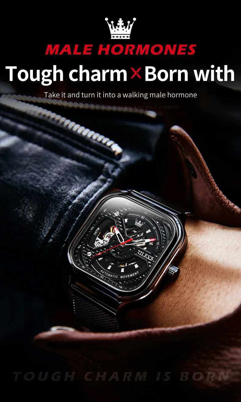 OLVES 6634 Luxury Brand High Quality Custom OEM Logo Waterproof Watches for Men