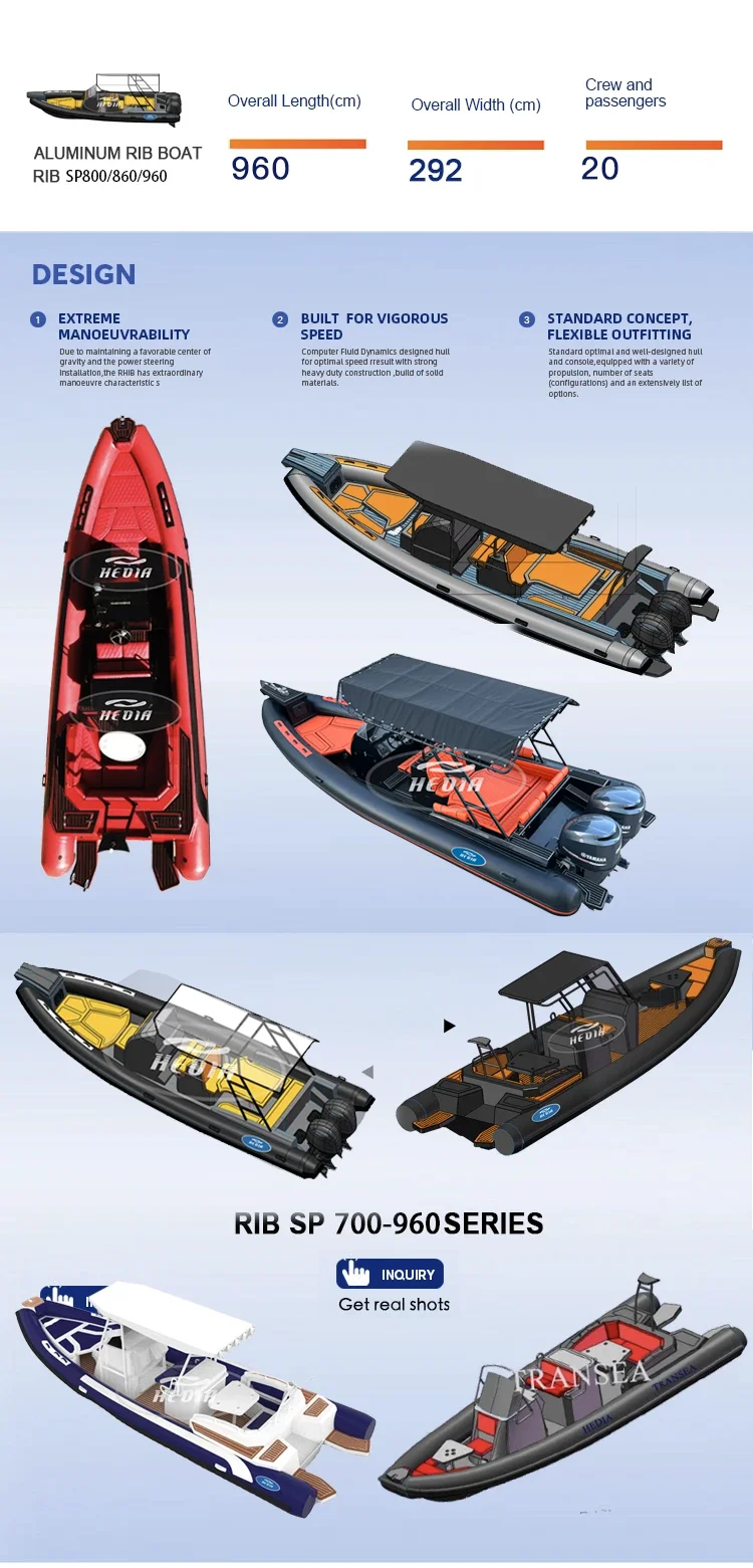 SP1050 Rib Boat - Luxury Rigid Inflatable 32 Ft Hypalon