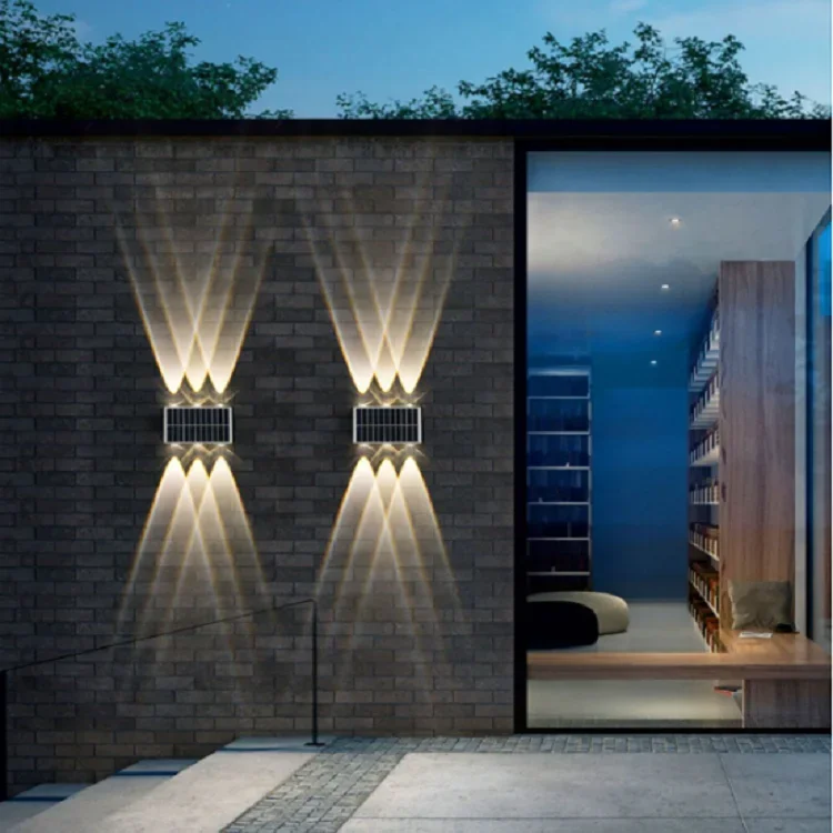 Solar Wall Light Outdoor Decoration Garden Courtyard Home Wall Light ...