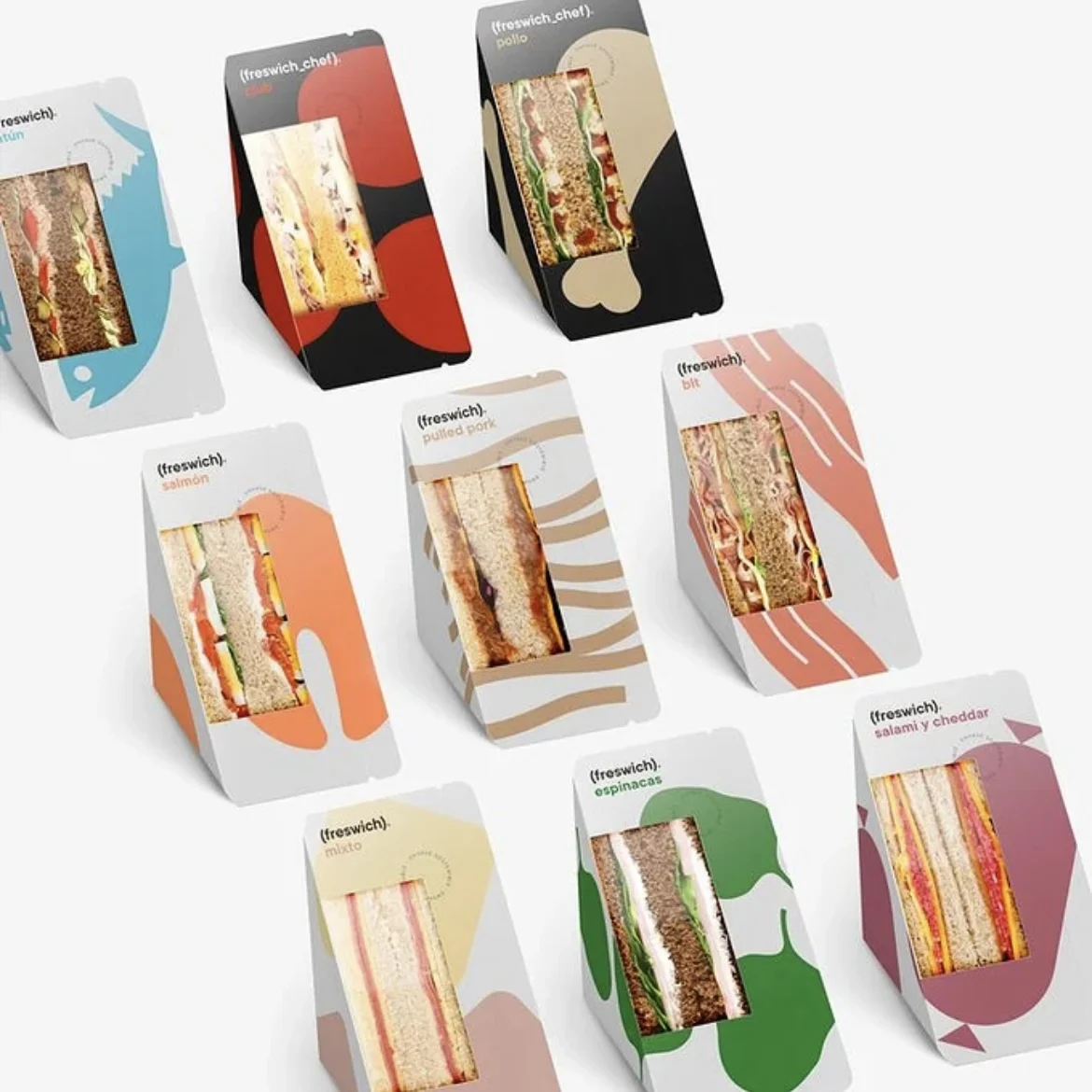 Custom Logo Printing 2mm Thick Sandwich Box - Recyclable