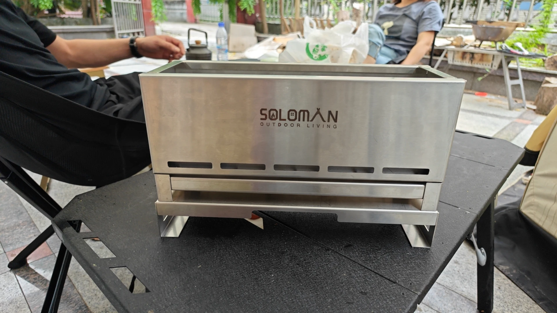 Portable 304 Stainless Steel Fire Pit Smokeless Outdoor Charcoal ...