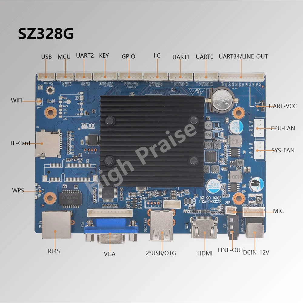 Rk3288 Arm Single Board Computer Motherboard Combo Linux With Sata Wifi 4g Port Android ...