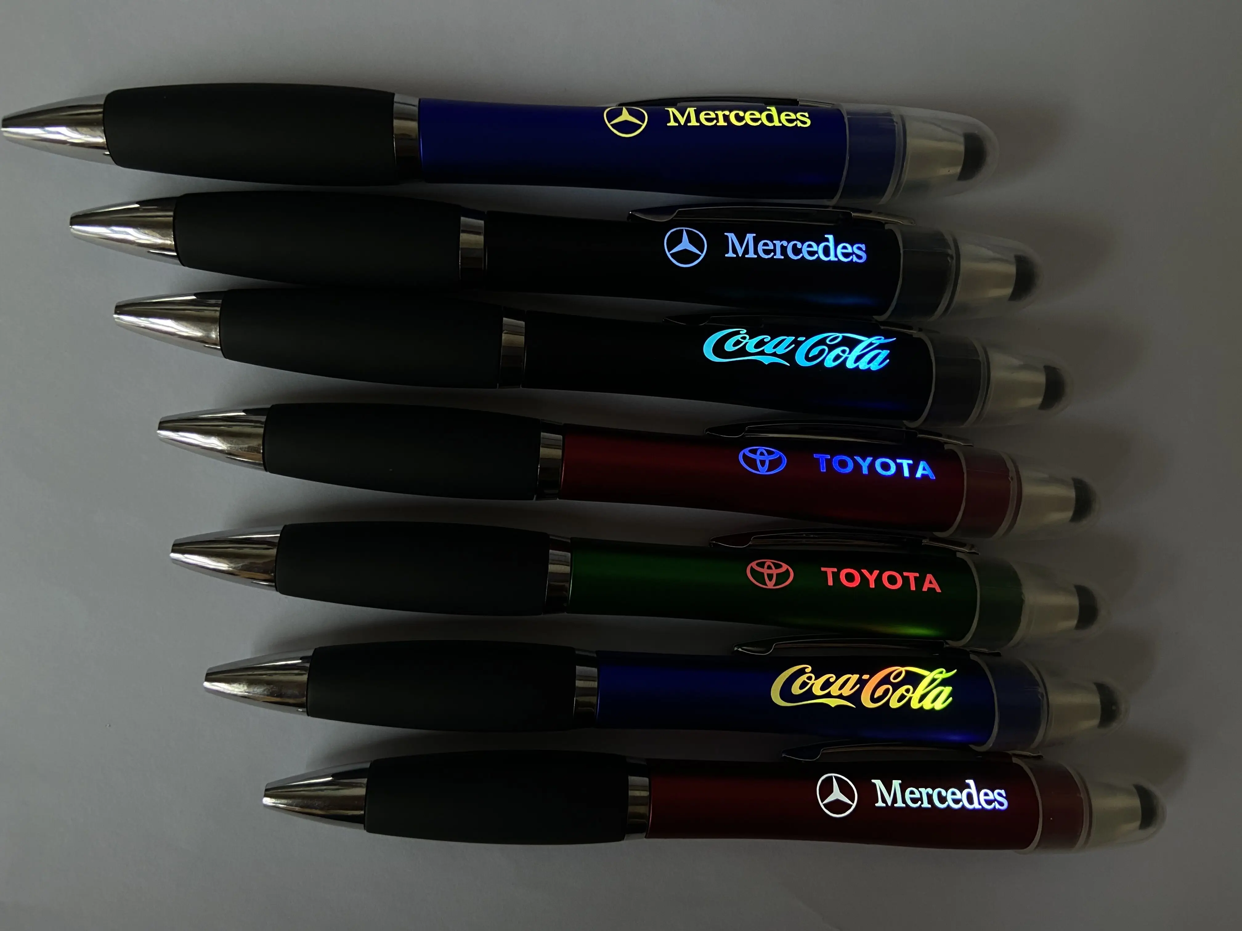 Custom Logo Gift Ballpoint LED Glow Pen - Promotional Pen