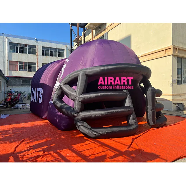 Inflatable Hockey Helmet Tunnel - Customizable Event Tent
