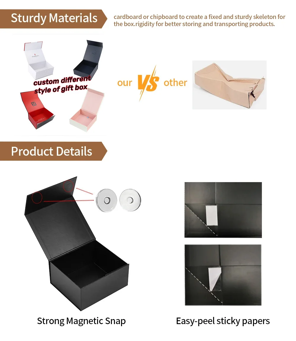 Luxury Folding Gift Box Classic White Large Magnetic Presentation Gift ...
