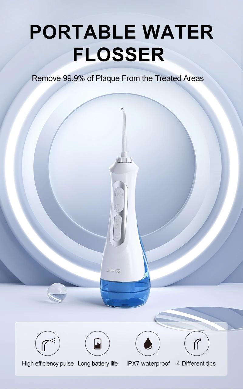 Portable Water Flosser Cordless Oral Cleaner Dental Irrigator Private ...