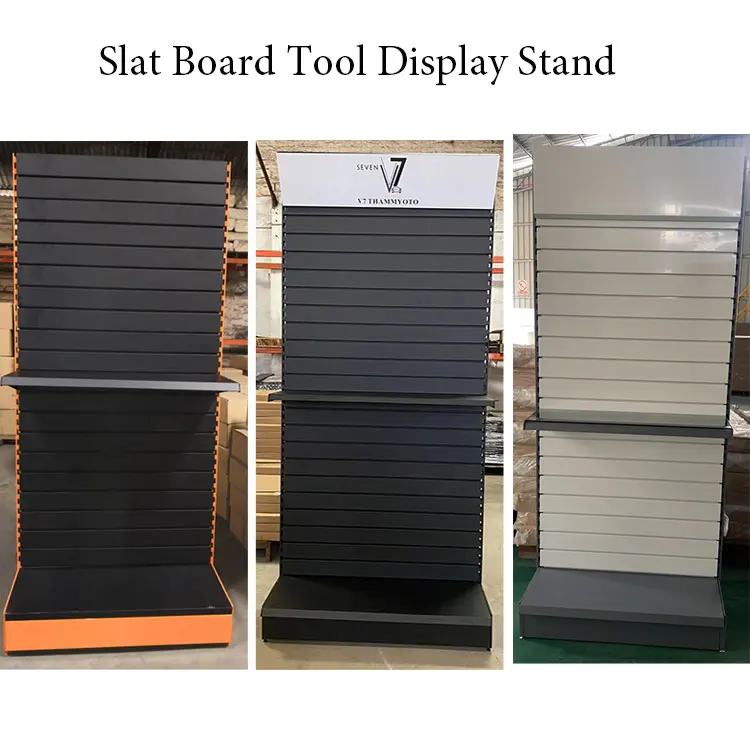 Advertising Slat Wall Stand Shelving - Tool Display Racks