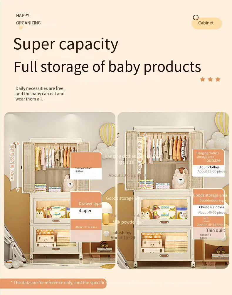 Transparent Plastic Folding Storage Cabinet For Household Snacks & Toys ...