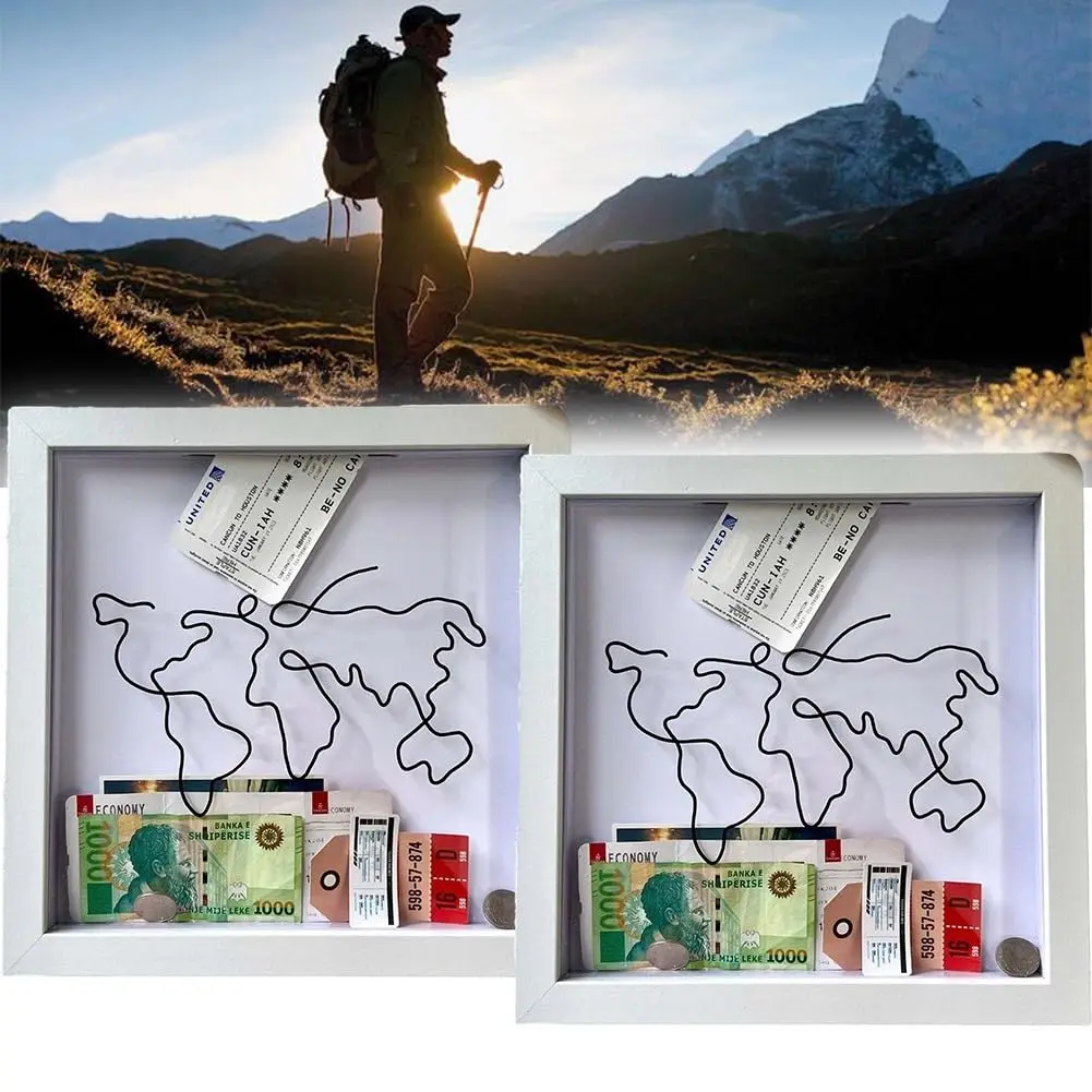 Ticket Shadow Box Diy Memento Frame Stylish Display Case Wooden Memory ...