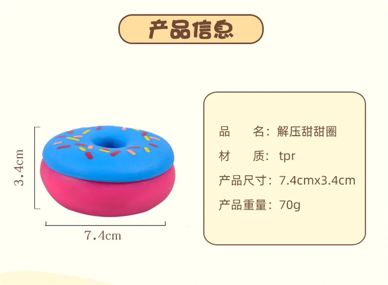 2023 New Very Beautiful Tpr Donut Toy Novelty Stretch Squeeze Soft ...