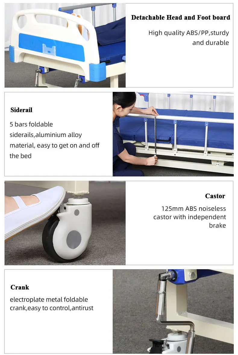 Hospital Furniture CE and ISO Approved Manual 2 Cranks Clinic Medical ...