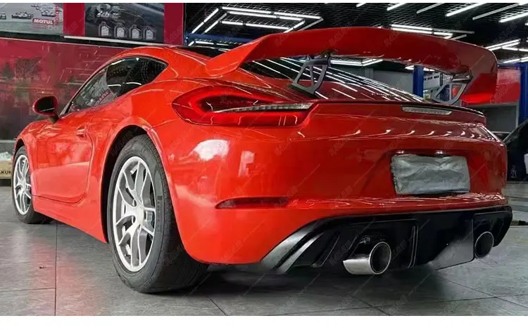 981gt4 Half Carbon Fiber Front Bumper Rear Body Kit For Porsche 981 Car ...