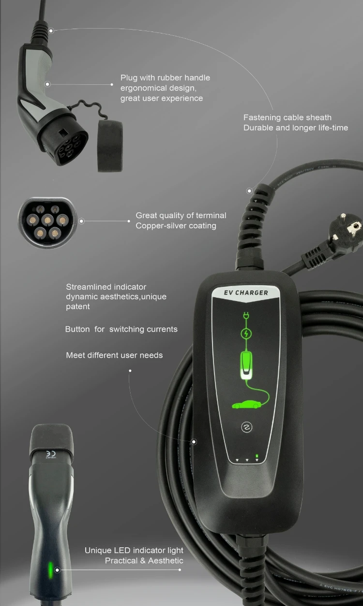 WISSENERGY Mode 2 EV Charging Cable - 3.6KW, 5.5M Cord