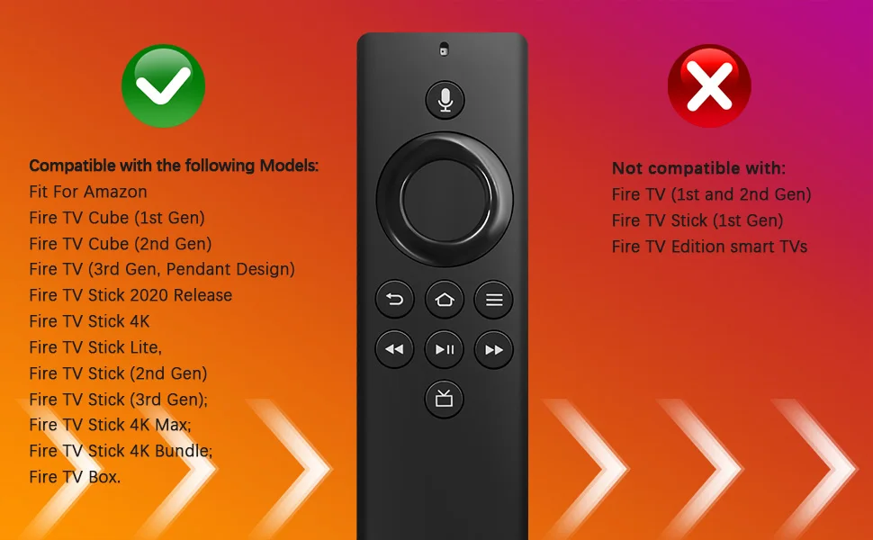 Replacement Smart Universal TV Voice Remote Control Fit for Fire Stick ...