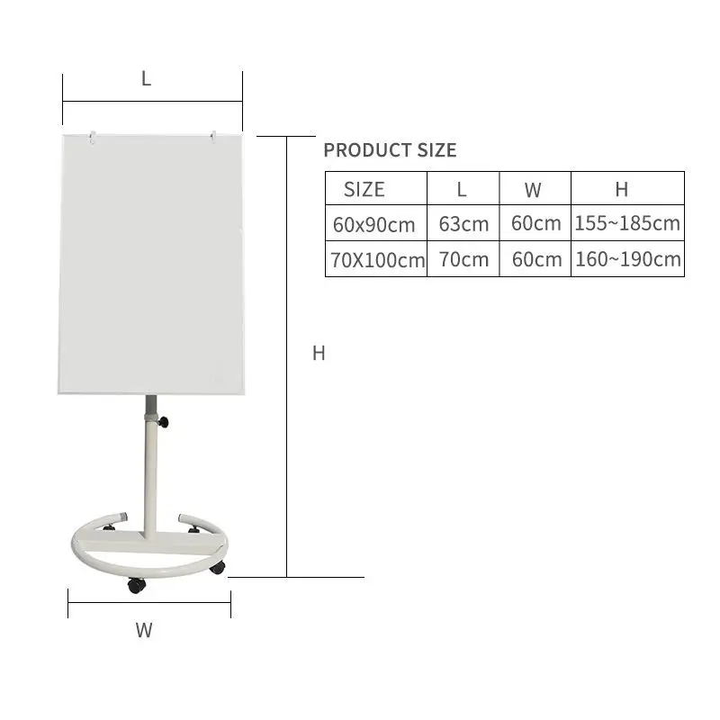 Alibaba.com: Height adjustable flip chart easel with wheels, movable ...
