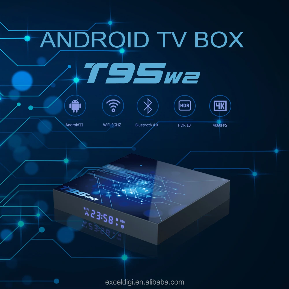 Excel Digital 2024 Best T95w2 Amlogic S905w2 Quad Core Android 11.0 Tv Box Strong 4k 2gb 16gb ...