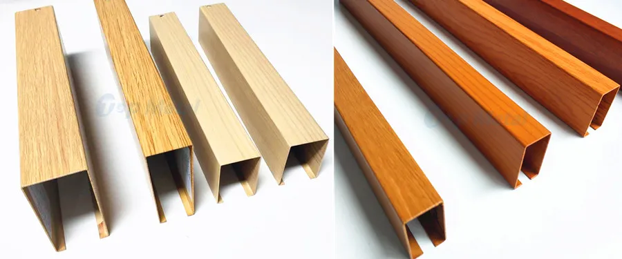 Open Ceiling Cladding Aluminum U-shaped Suspended Ceiling Panel For ...