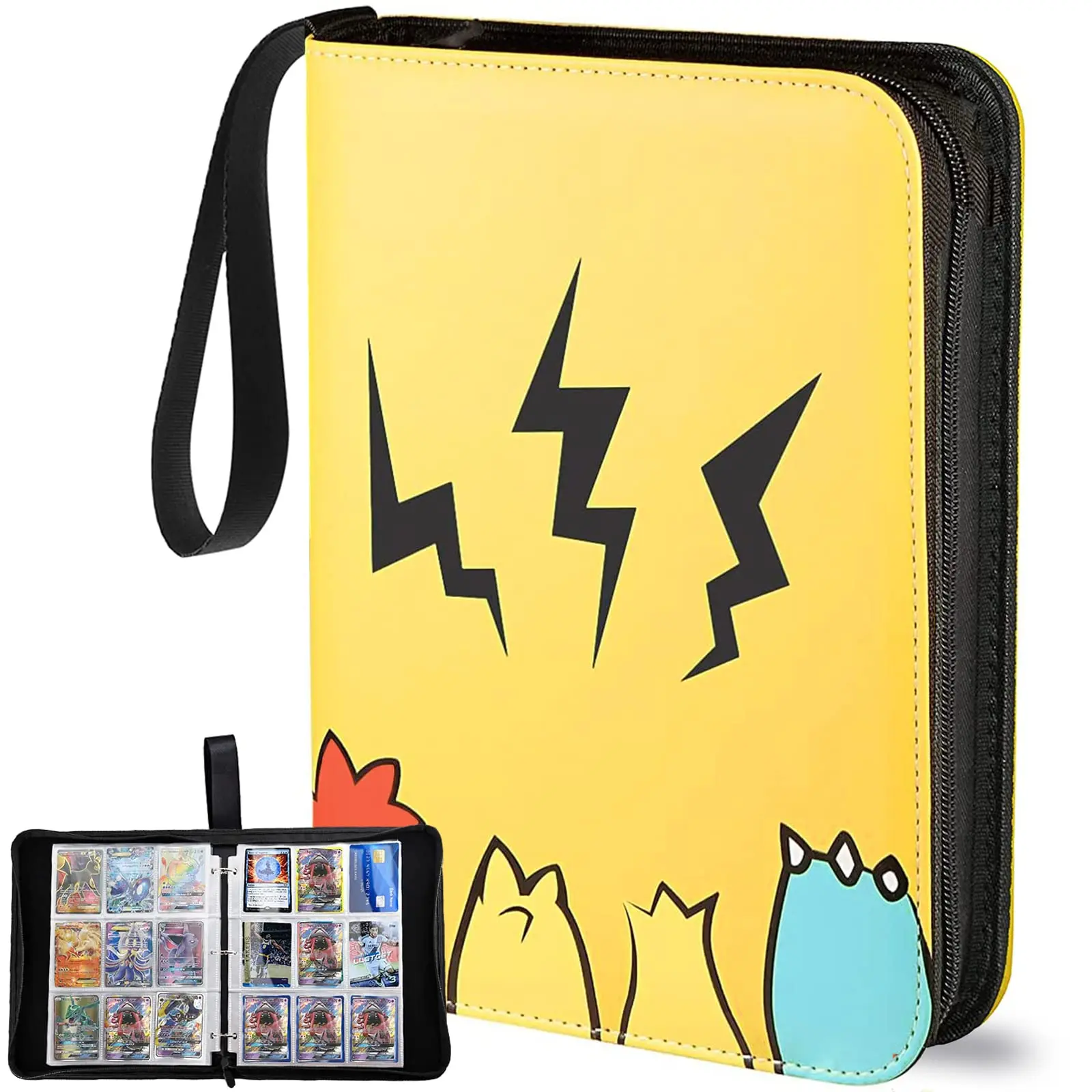 9 Pockets Top Loader Binders Pu Leather Collection Premium Trading Card ...