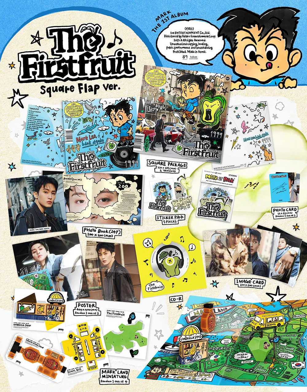 MARK KPOP Solo Album The Firstfruit Square Flap Ver CD with Photobook ...