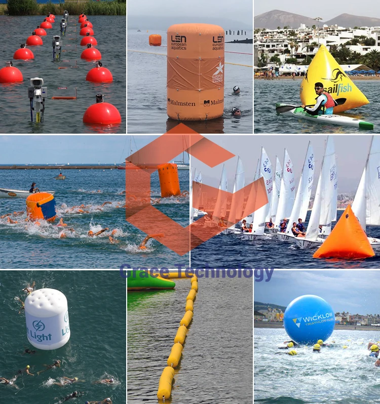 PVC Air Sealed Inflatable Cylinder Buoy for Water Activities