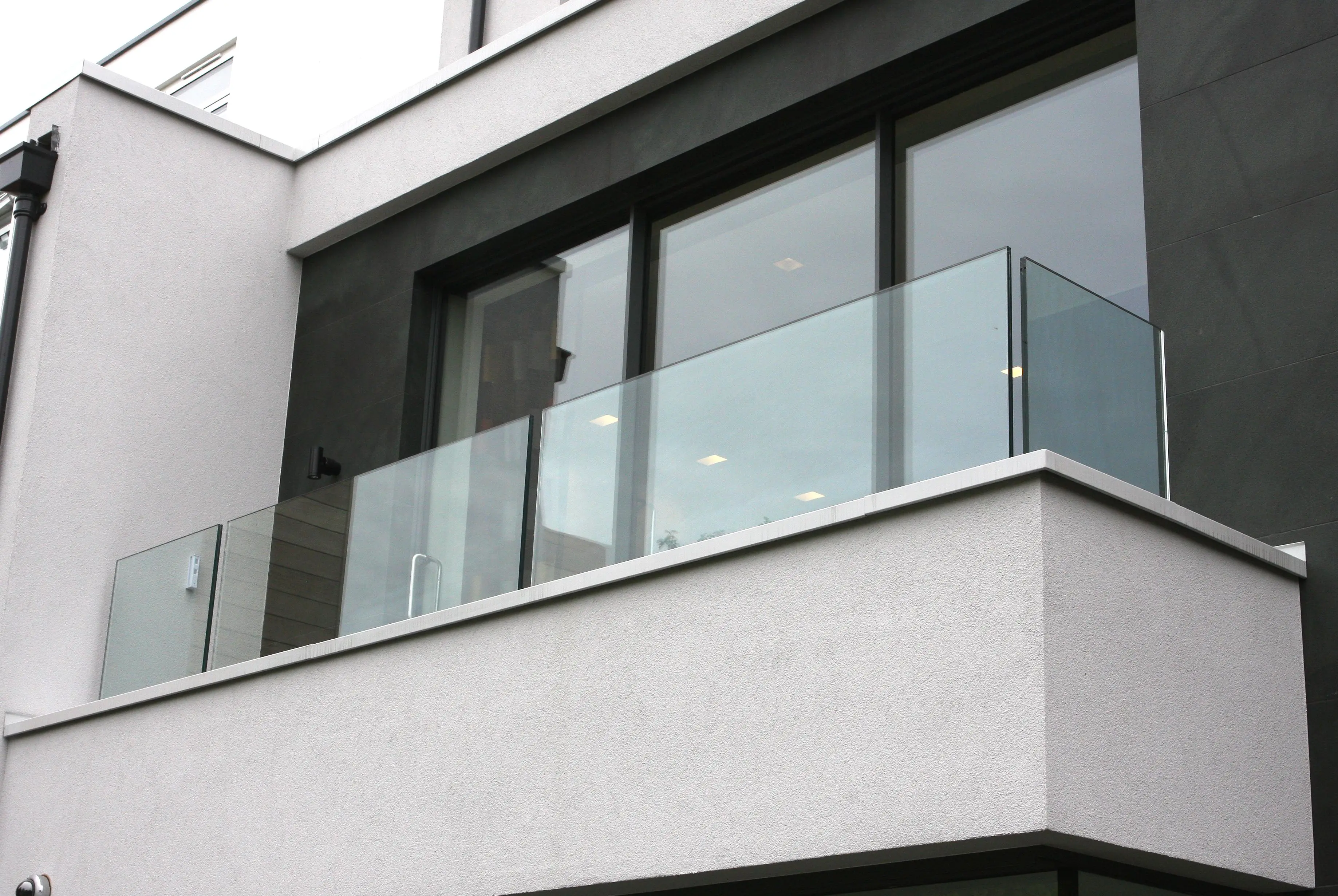 Fence Outdoor Balcony Glass Frameless Balustrade Railing Clamp Led ...