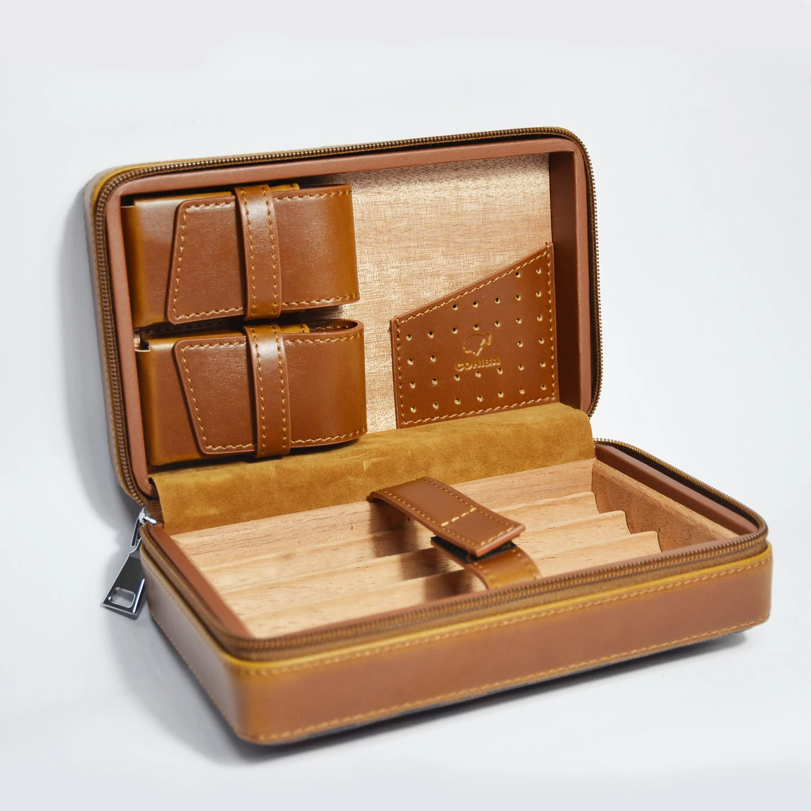 Portable Humidor Modern Design Leather Humidor Waterproof Leather Cigar ...