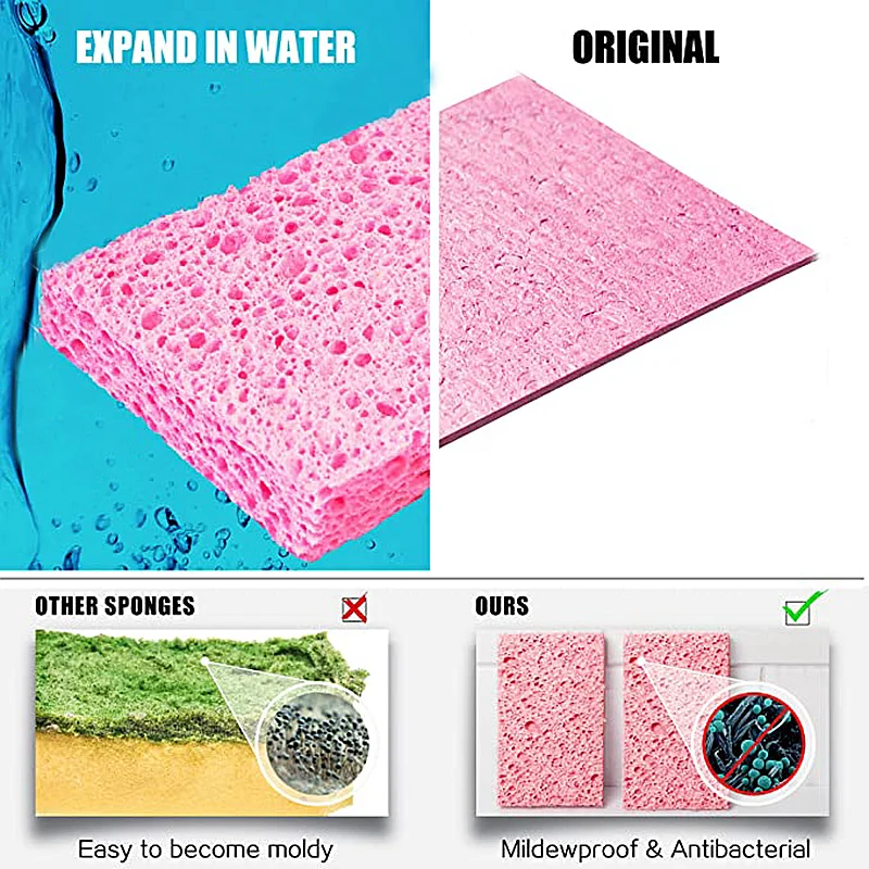 2024 Natural Wood Pulp Sponge Car Wash Sponge Cellulose Sponge With ...