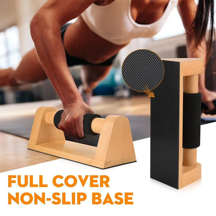 Parallettes Push up Handles - Solid Wood Calisthenics Equipment