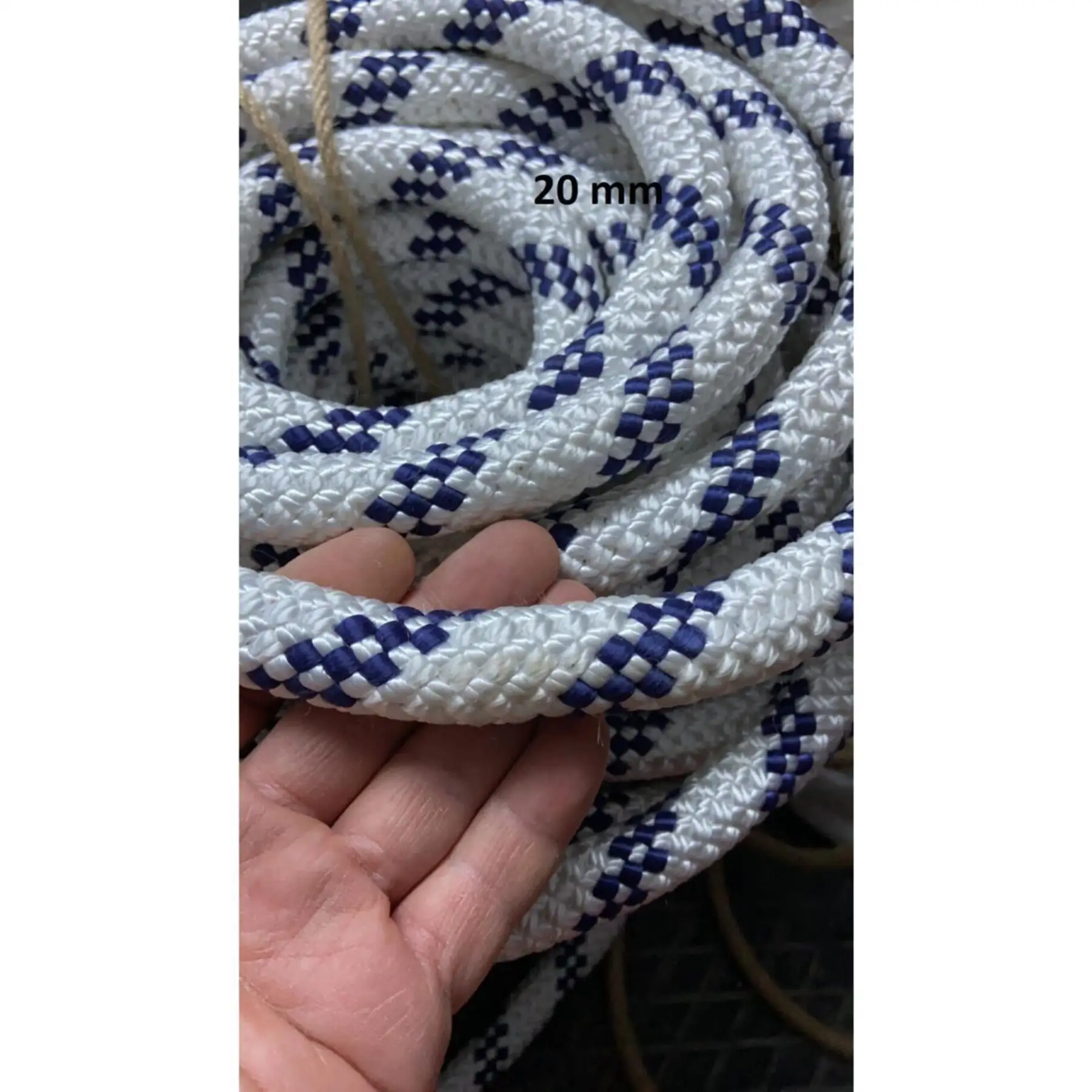 18 Mm Sheet Rope 20 Meters - Shiny Silk Braided Polyester Rope - Boat ...