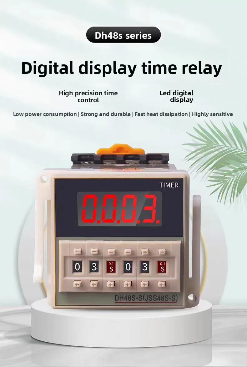 Digital Series Delay Timing Relay Miniature Size for Auto Use AC 380V ...