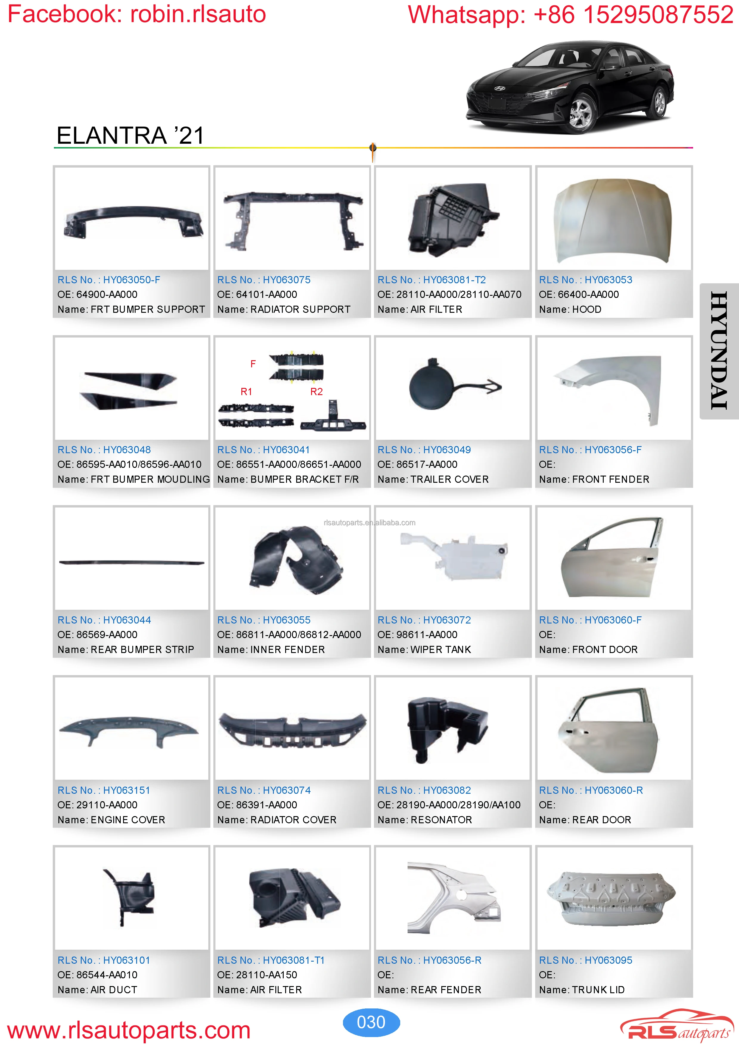 69200AA010 Back Door Trunk Lid Tail Gate for Elantra 2021-2023