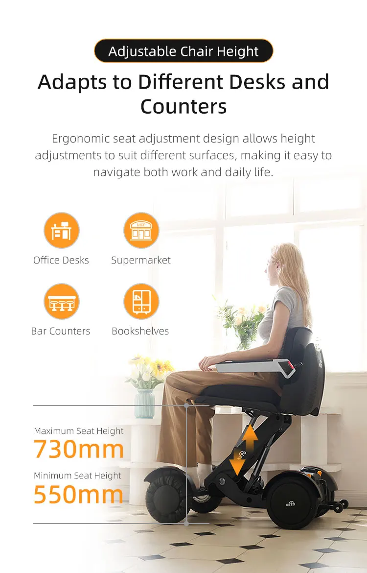 Xsto Lightweight Wheelchair Motorized Motor Scooter for Disabled