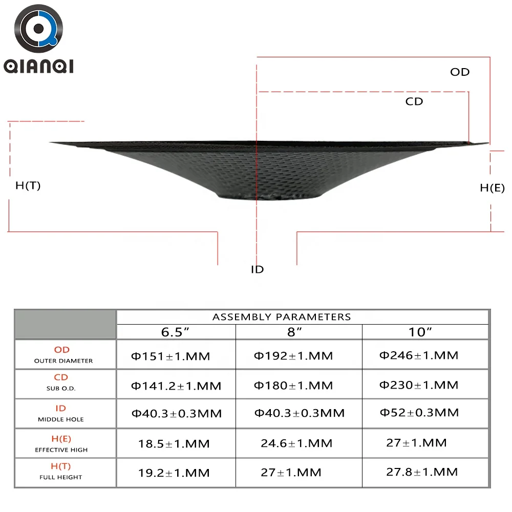 High Quality12 Inch Speaker Cone Bass Carbon Fiber Speaker Horn - Buy ...