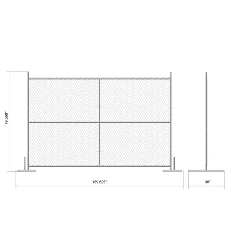 Removable Temporary Galvanized Crowd Control Barrier Usa Chain Link ...