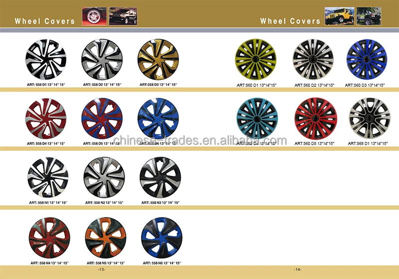 Universal Car Wheel Covers - Durable ABS/PP Hubcaps