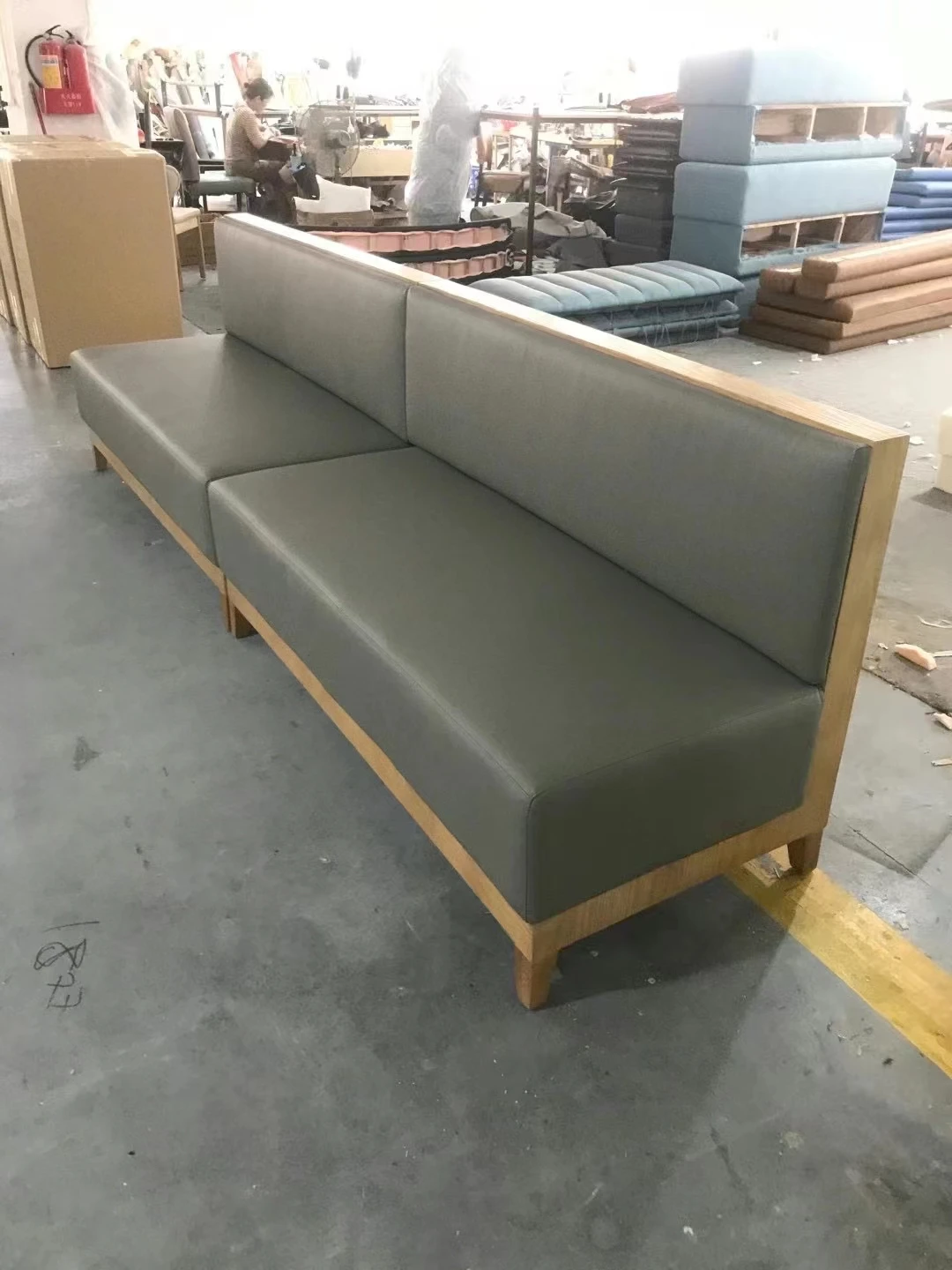 Modern Restaurant Leather Sofa Customization Fast Food Restaurant Table ...