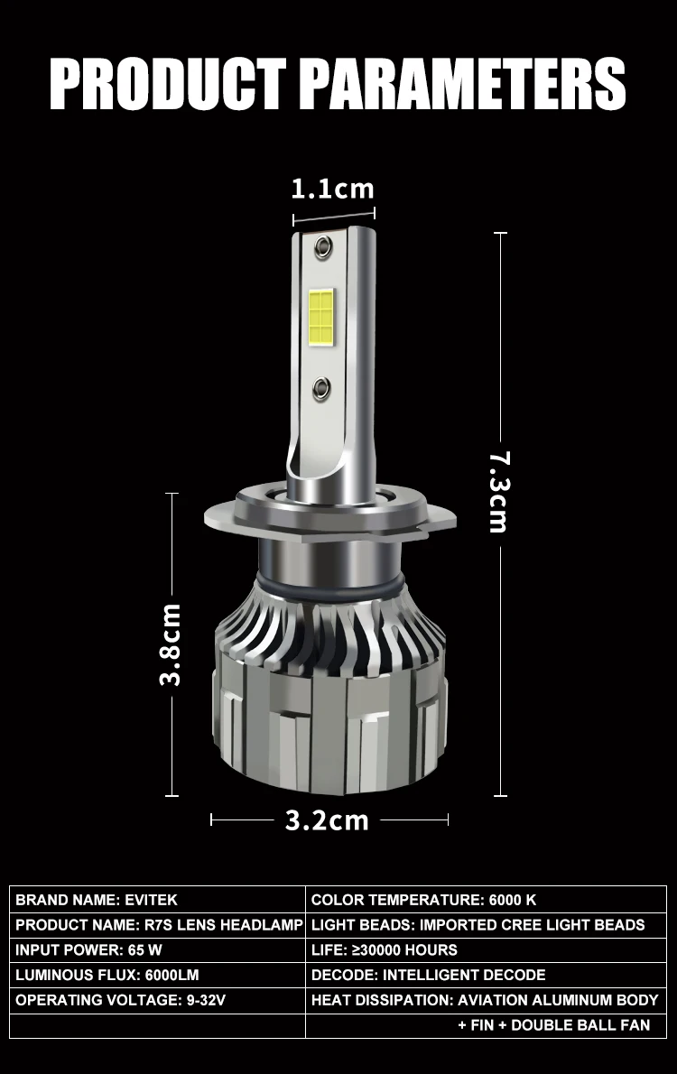 High Power 130W LED Headlight Bulbs - Bright & Efficient