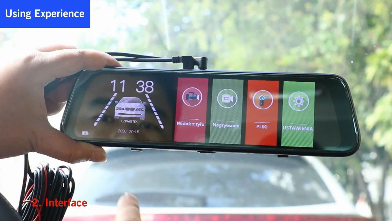 Adas Car Dvr Camera 9.66"android Stream Media Rear View Mirror Fhd ...