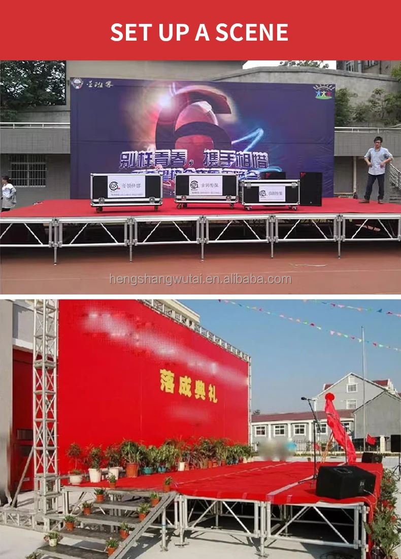 Outdoor Portable Aluminum Mobile Stage Platform Used Performance Stage ...
