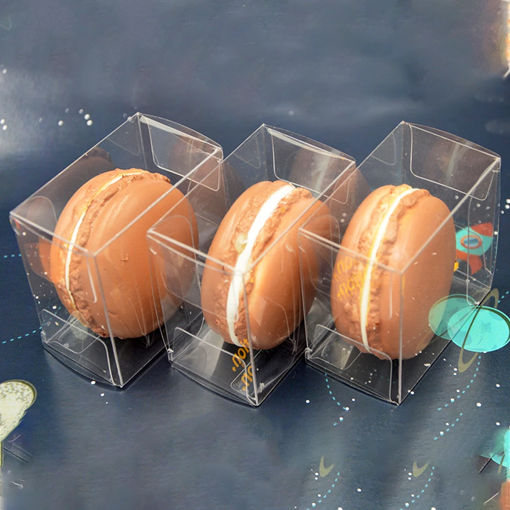 Custom Transparent Pet Plastic Box For Single Macaron - Buy Single ...