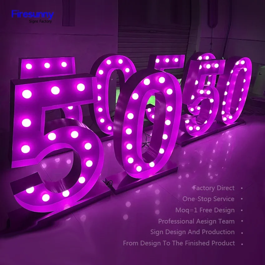 Customized LED Marquee Board - Foldable 3D Letter Sign
