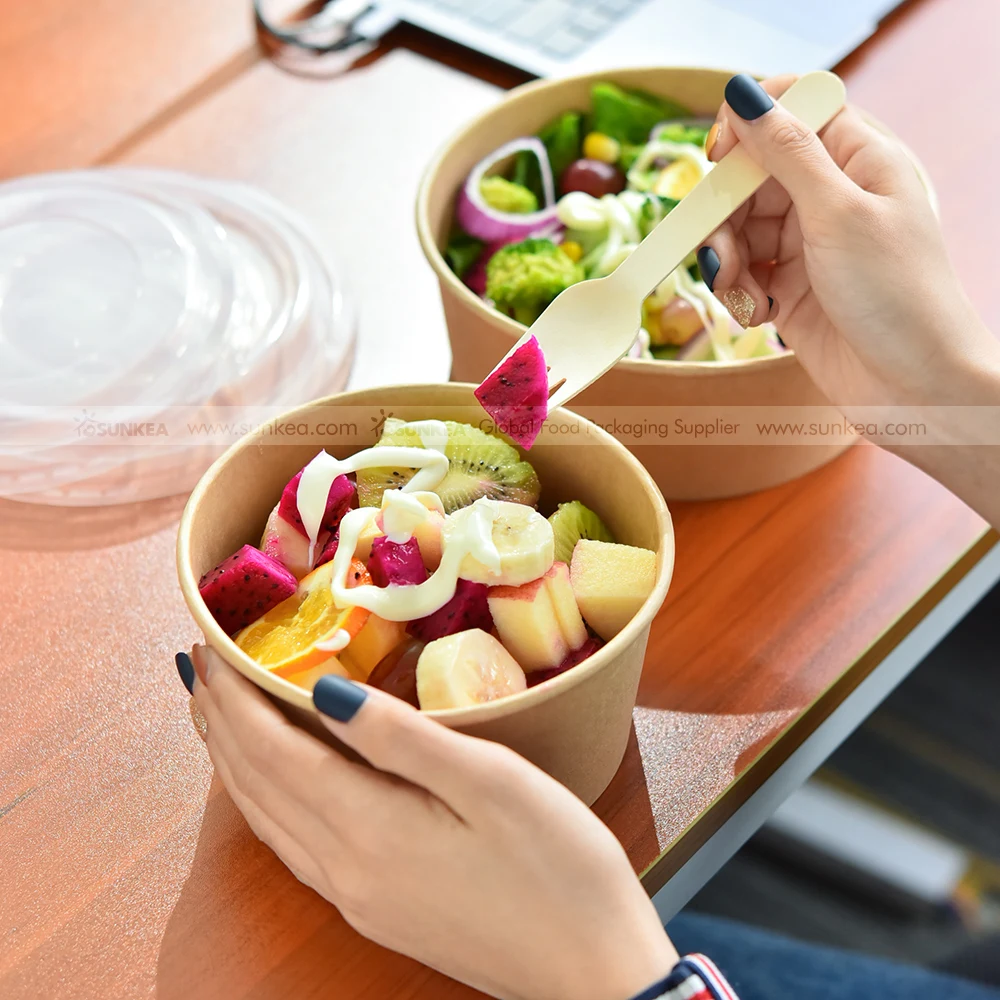 Disposable Takeaway Kraft Paper Food Packaging Salad Bowl| Alibaba.com