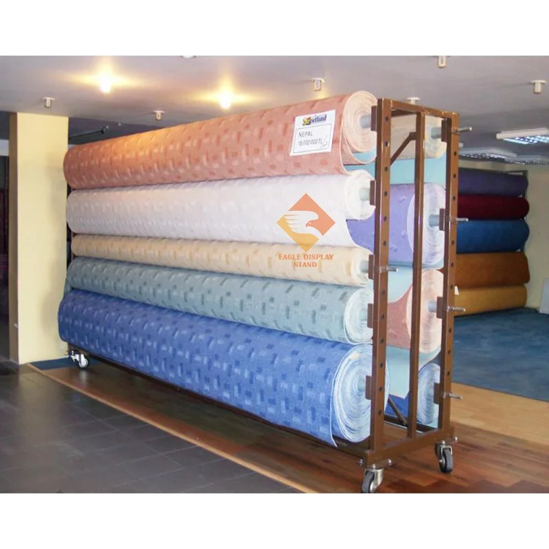 Customizable Metal Roll Display Stands - High Load Bearing