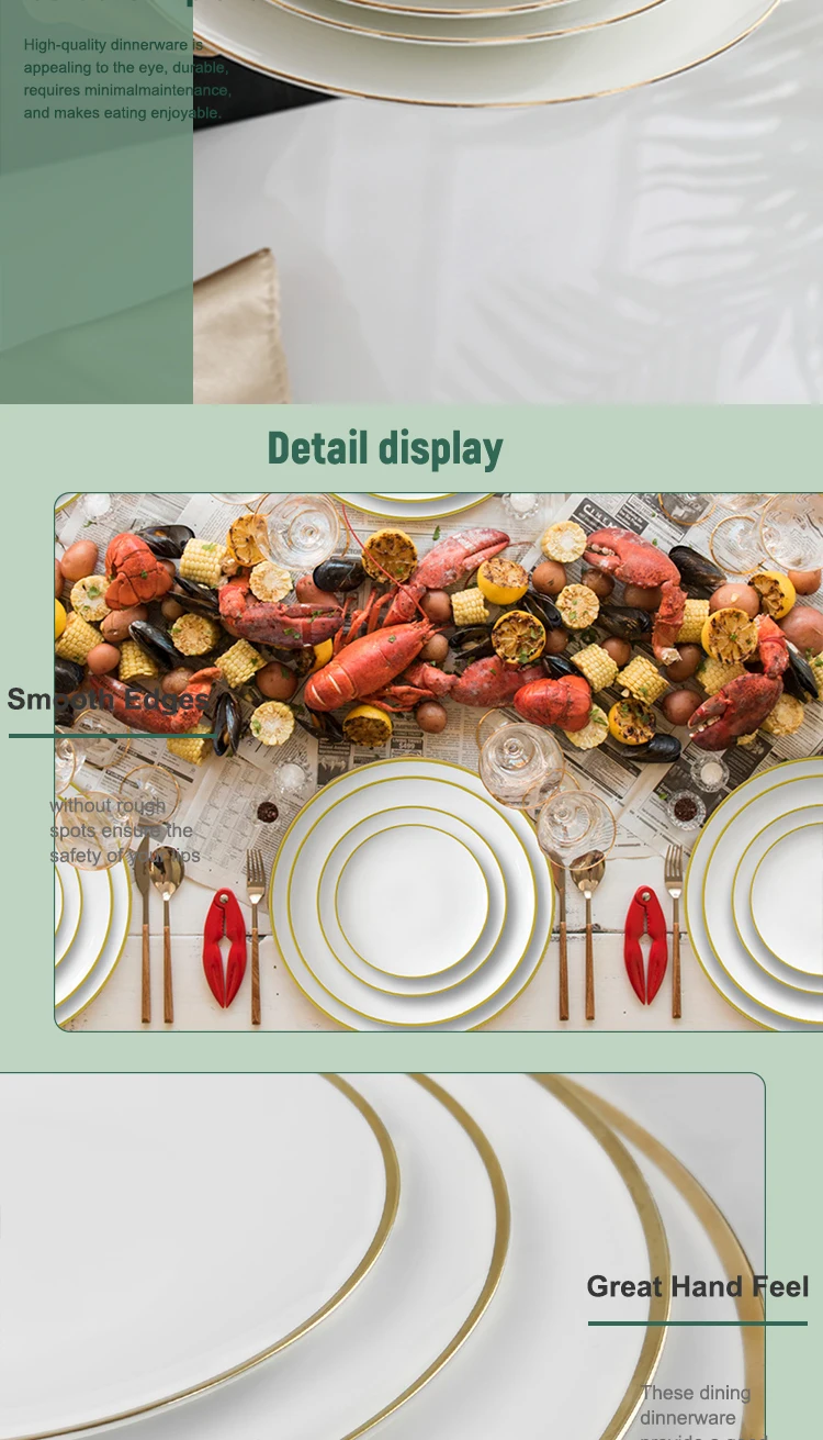 Luxury Bone China Dinnerware Sets with Customizable Logo