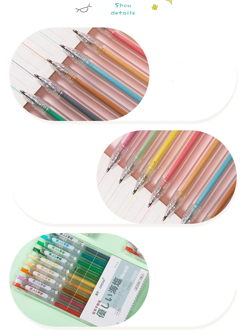 New Morandi Color Juice Colored Neutral Pen Creative Multi Color Pen ...