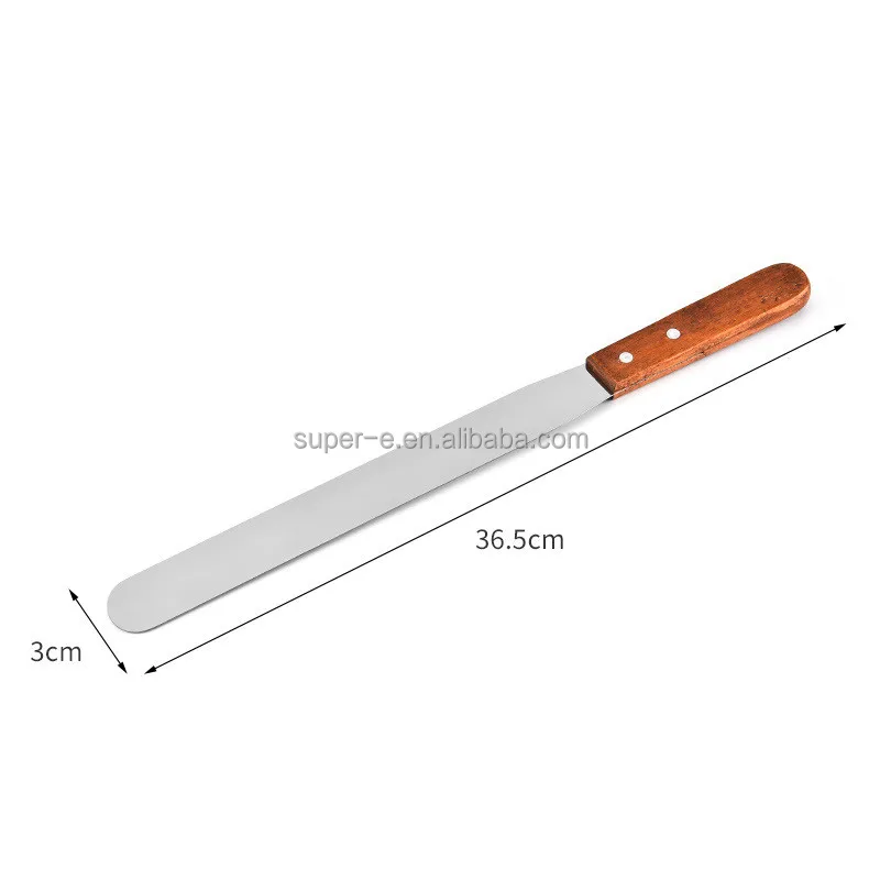 Custom 6 8 10 Inch Frosting Cream Icing Offset Spatula Straight Curved ...