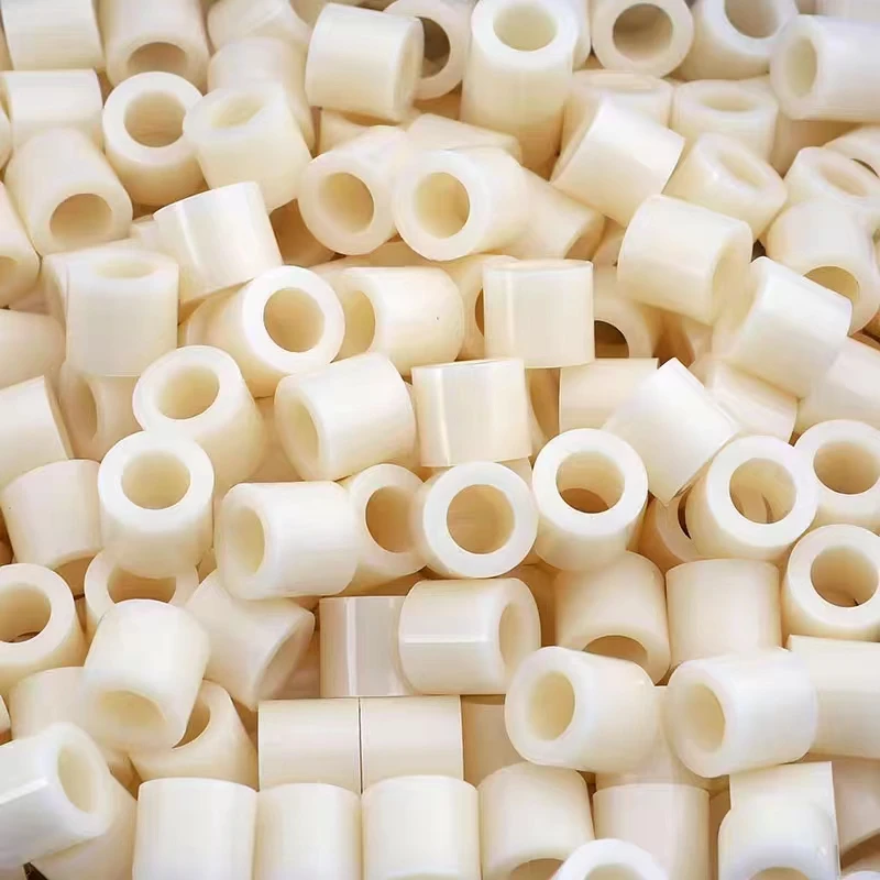 Customized White Cylindrical Plastic Spacers - SDS