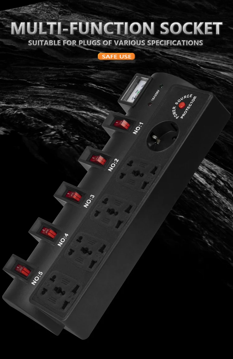 Multifunctional European Thailand Universal Plugs And Sockets 9way ...