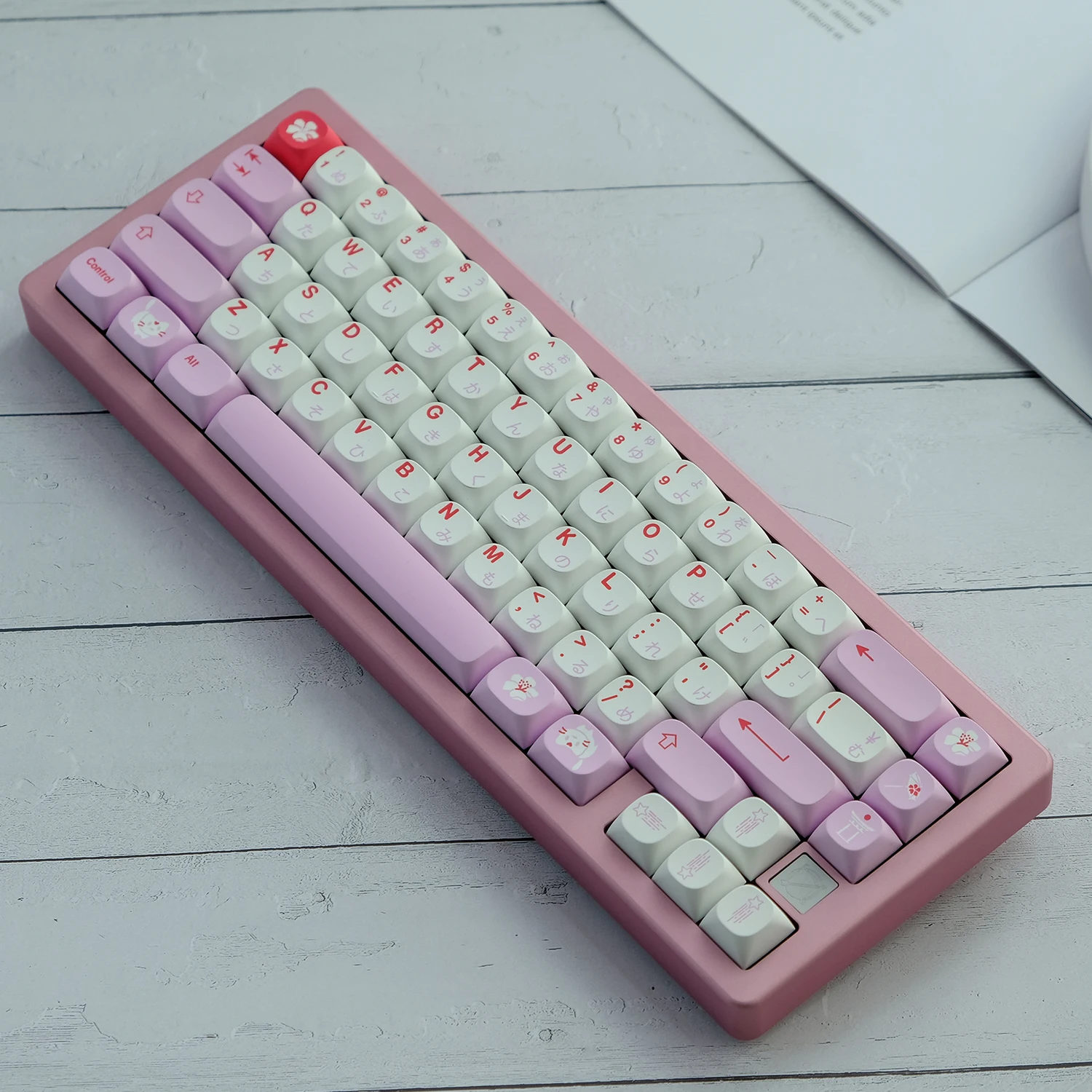 GMK Hazakura Keycaps - Dye-Sub PBT for Mechanical Keyboards