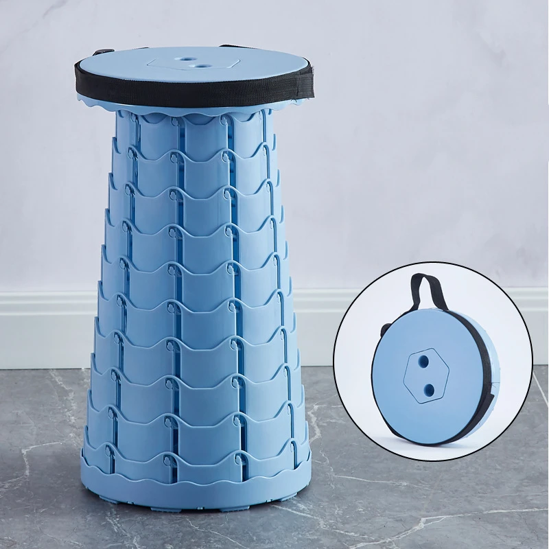 Foldable Retractable Stool Portable Plastic Telescopic Stool Camping ...